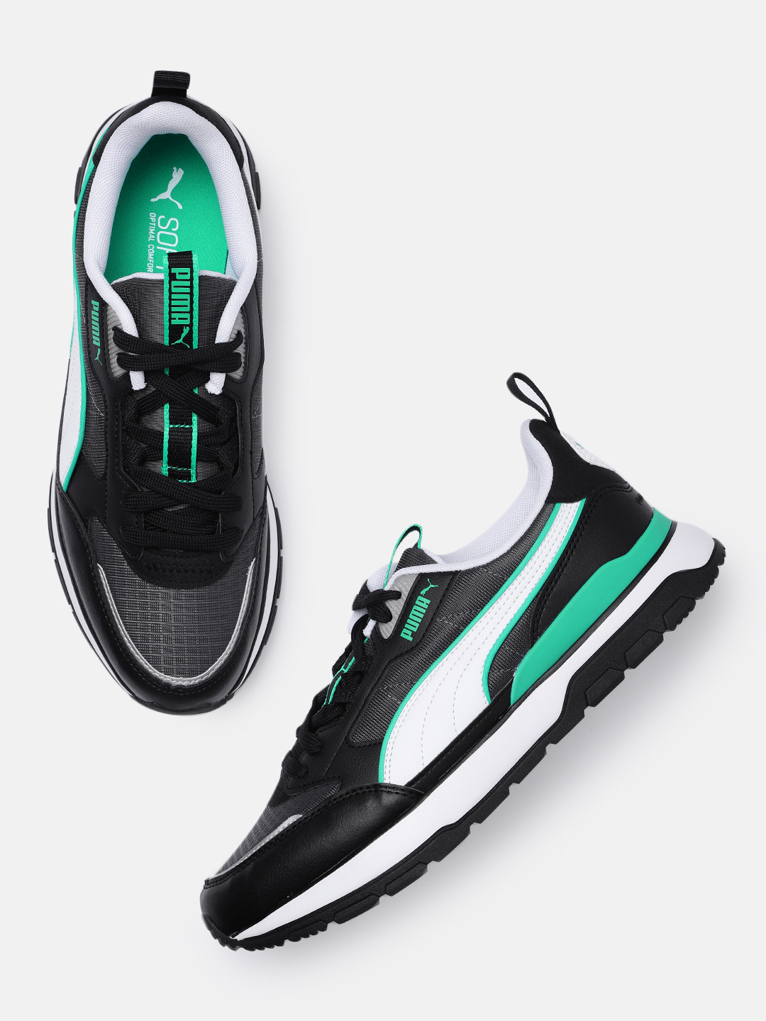 Buy Puma Unisex Black R78 Trek Colourblocked Sneakers - Casual Shoes ...