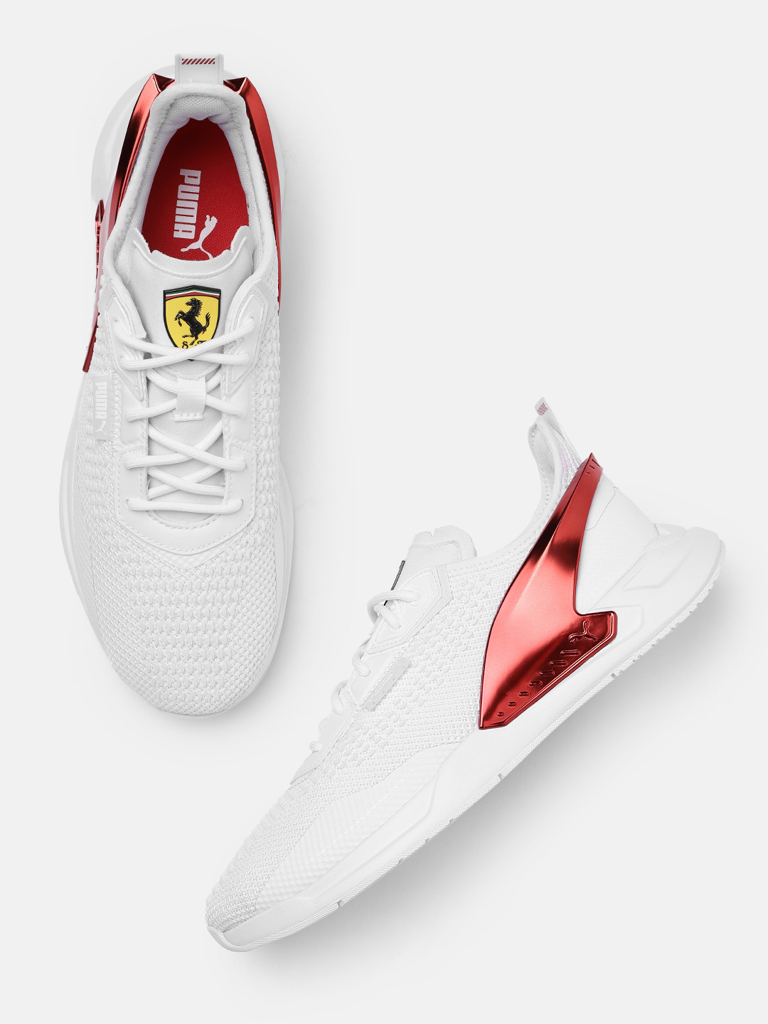 Buy PUMA Motorsport Unisex White Ferrari ION Speed Sneakers - Casual ...