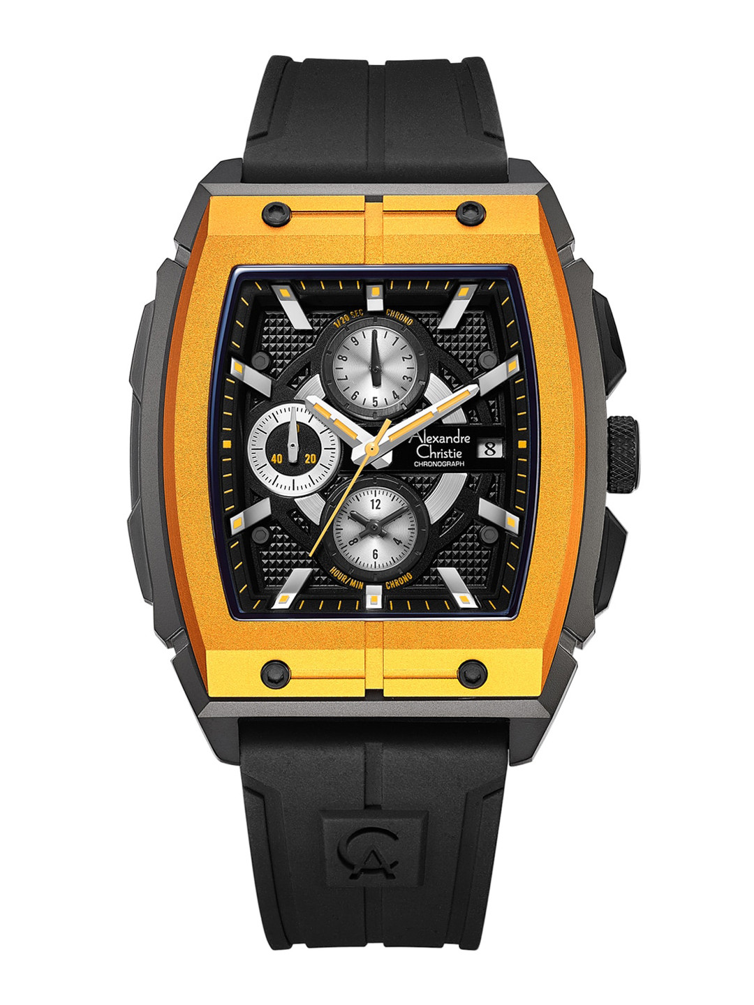 Buy Alexandre Christie Men Black Dial & Black Straps Analogue Watch ...