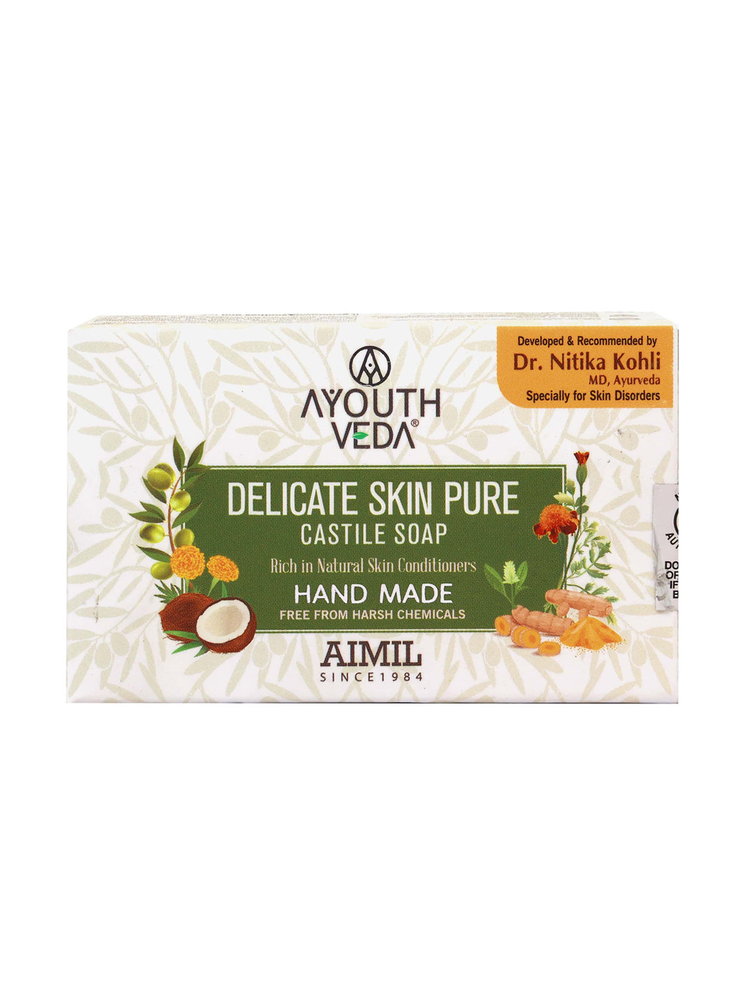 Buy AYOUTHVEDA Delicate Skin Pure Castile Soap 110g - Body Wash And ...