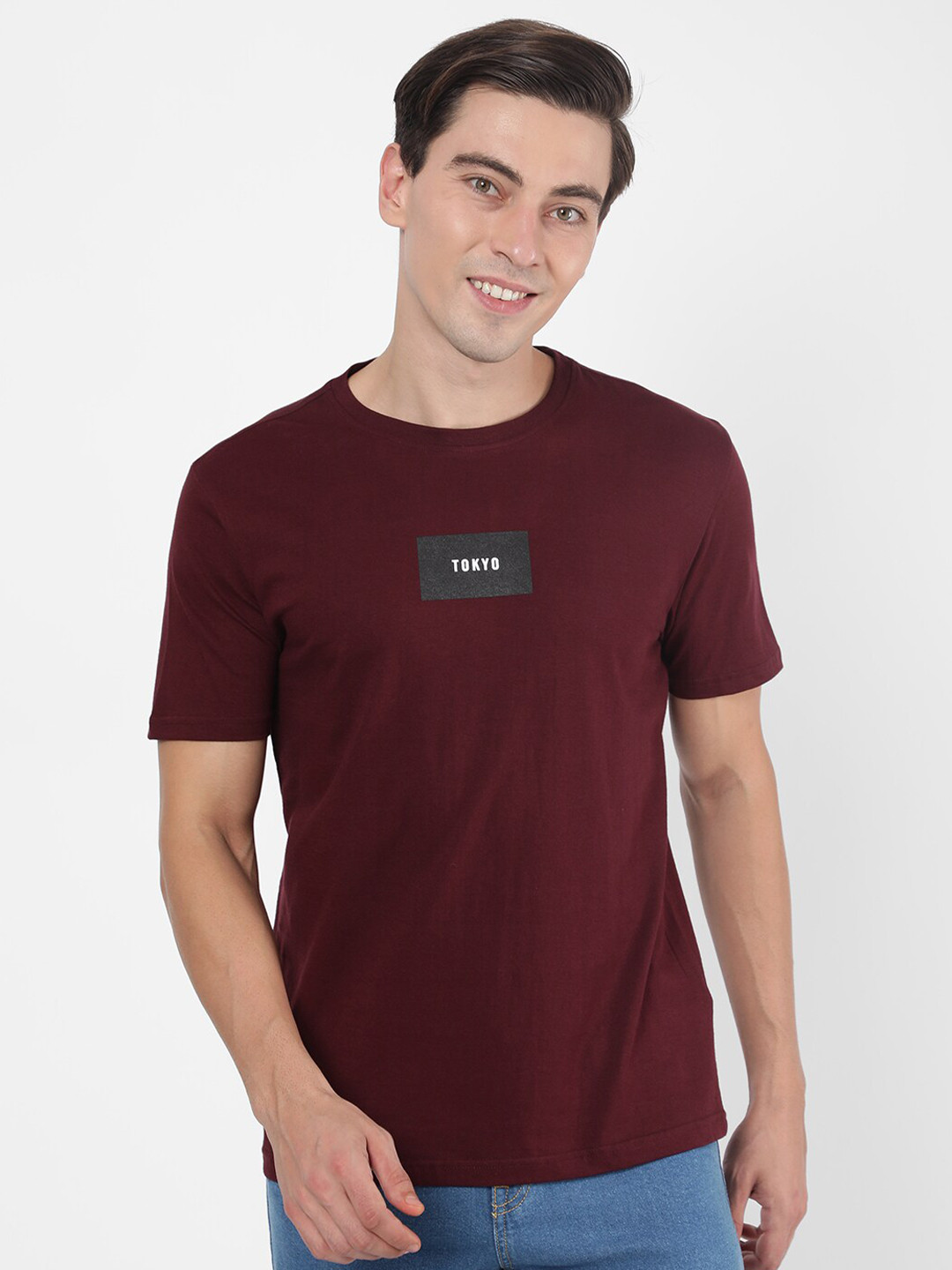 Buy R&B Men Maroon T Shirt - Tshirts for Men 18827196 | Myntra