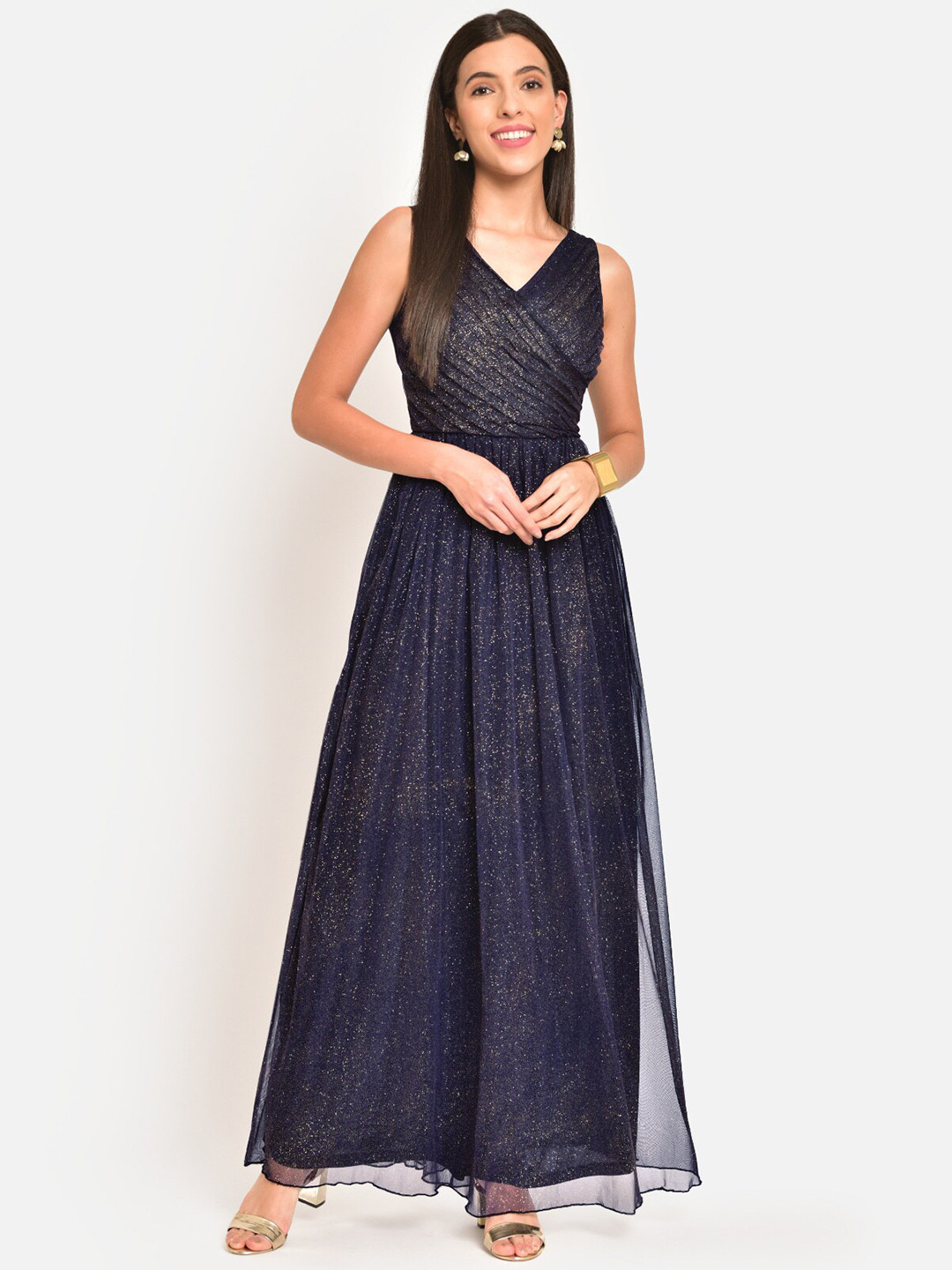 Buy Martini Blue Net Maxi Dress - Dresses for Women 18829970 | Myntra