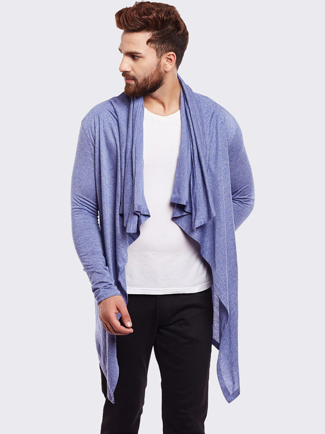 Buy CHILL WINSTON Men Blue Longline Shrug - Shrug for Men 18834058 | Myntra