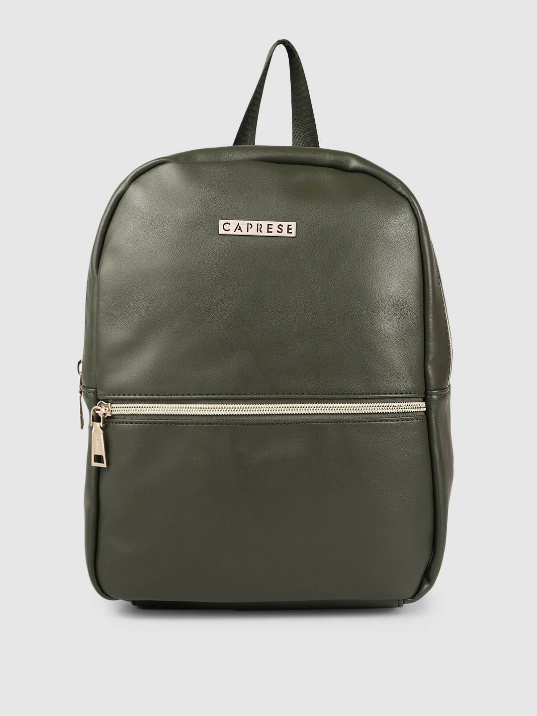 Buy Caprese Women Olive Green Solid Backpack - Backpacks for Women ...