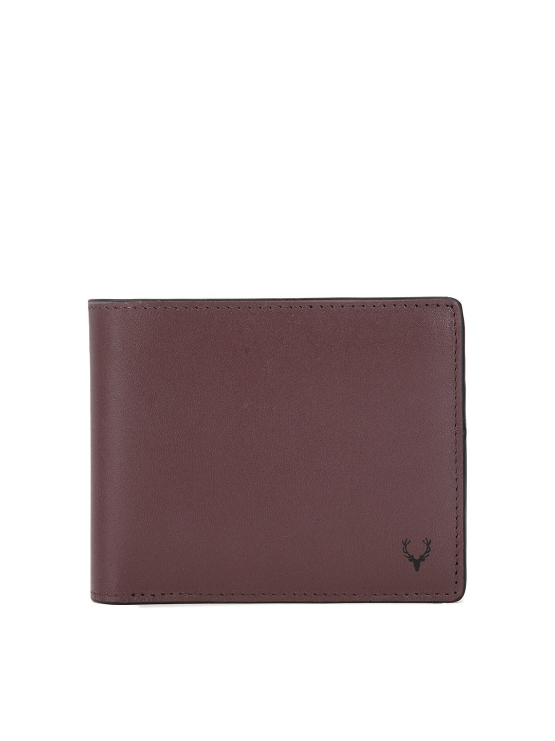 Buy Allen Solly Men Brown Textured Leather Two Fold Wallet - Wallets ...