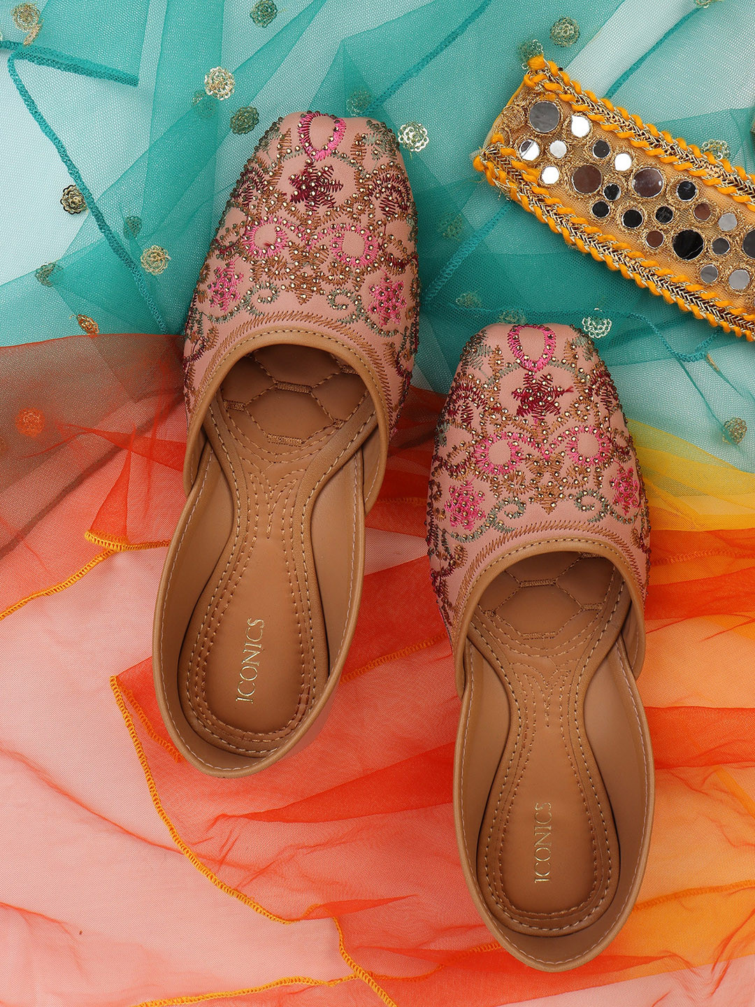 Buy ICONICS Women Embroidered Ethnic Mojaris - Flats for Women 18841660 ...