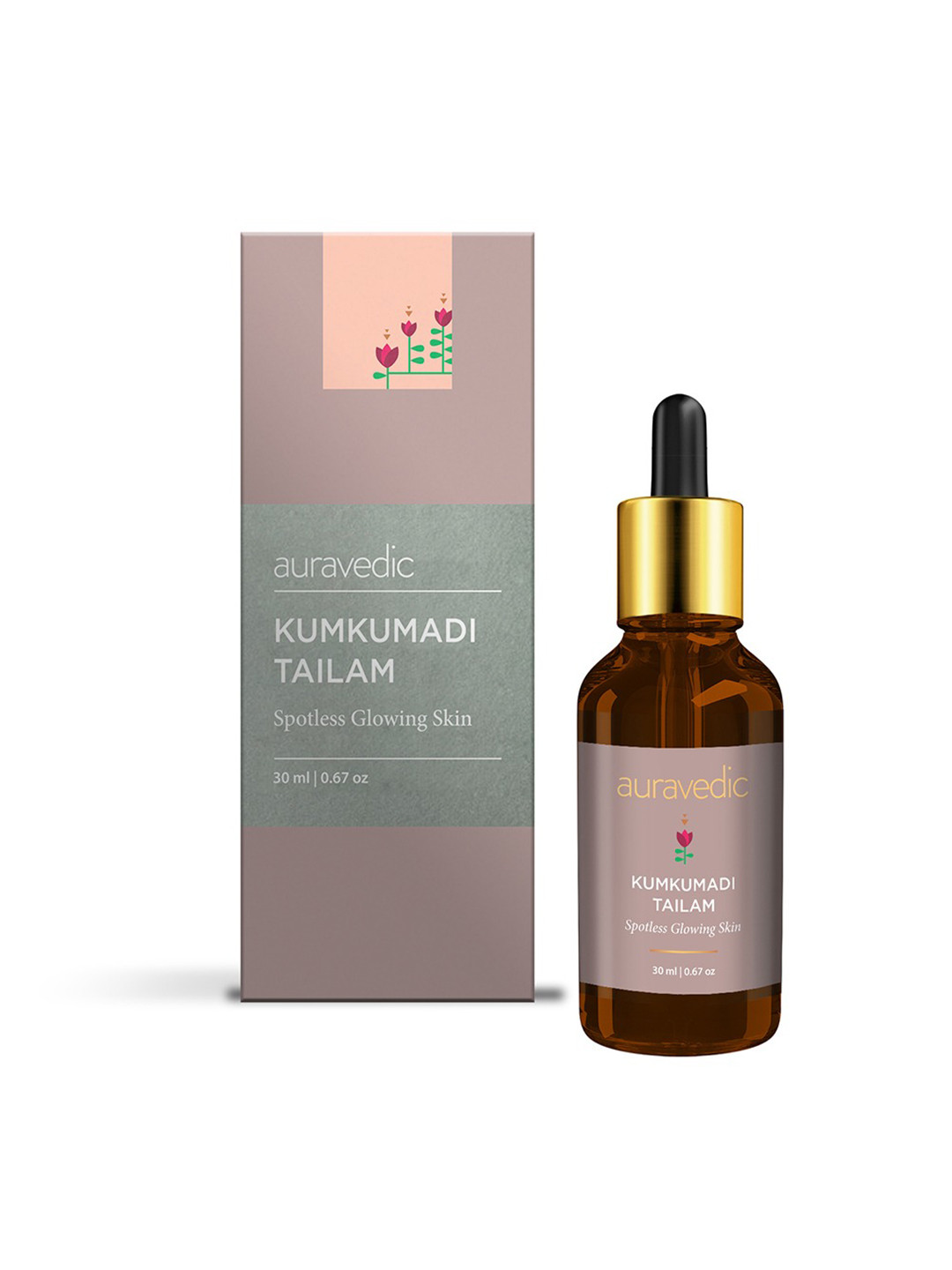 Buy Auravedic Kumkumadi Tailam Face Oil For Glowing Skin 30 Ml - Facial ...
