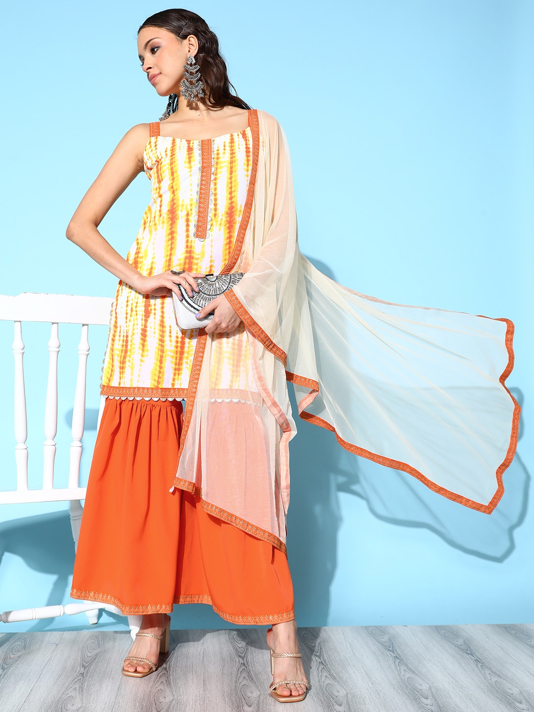 Buy Ahalyaa Women Striped Poly Crepe Patakha Guddi Kurta Set - Kurta ... Buy Ahalyaa Women Striped Poly Crepe Patakha Guddi Kurta Set - Kurta ...