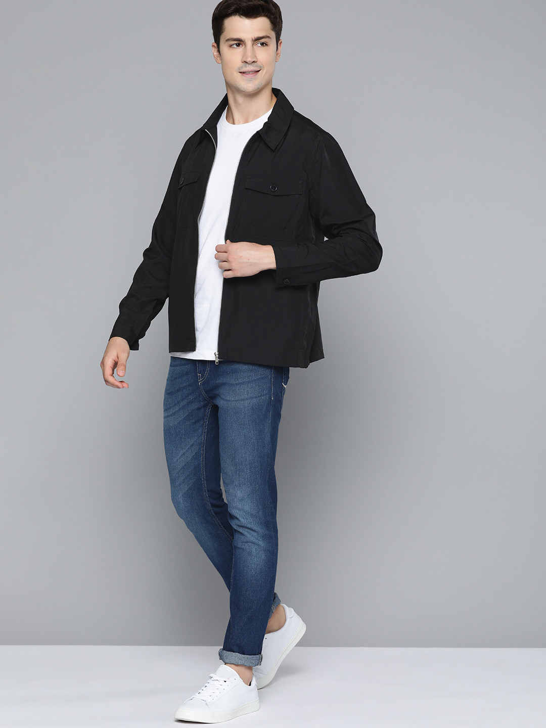 Buy Mast & Harbour Men Black Tailored Jacket - Jackets for Men 18858412 ...