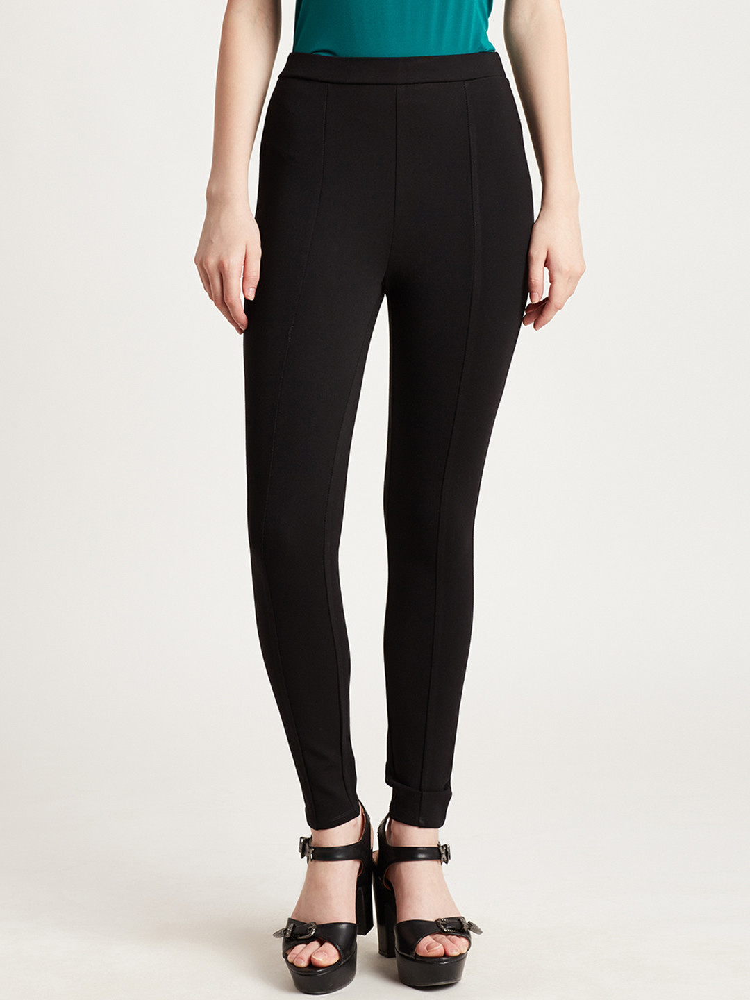 Buy COVER STORY Black Treggings - Jeggings for Women 1886111 | Myntra