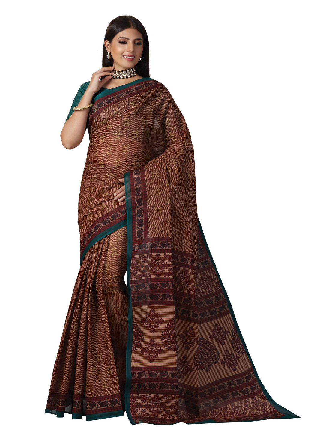 Buy SHANVIKA Women Brown Sarees - Sarees for Women 18874034 | Myntra
