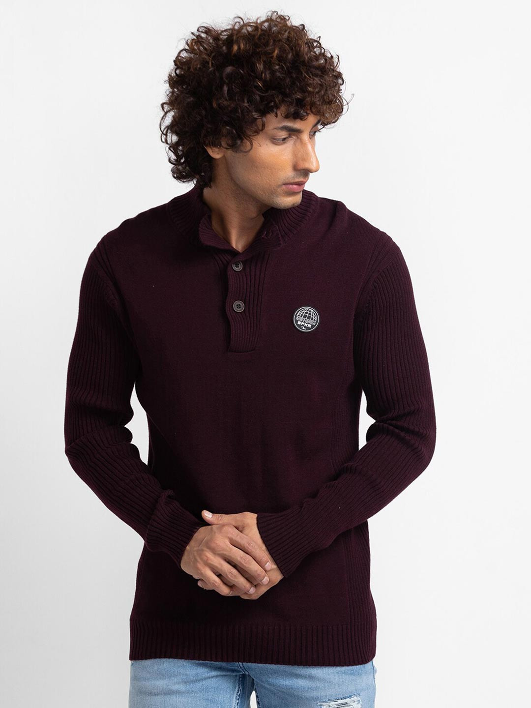 Buy SPYKAR Men Maroon Pullover - Sweaters for Men 18874910 | Myntra