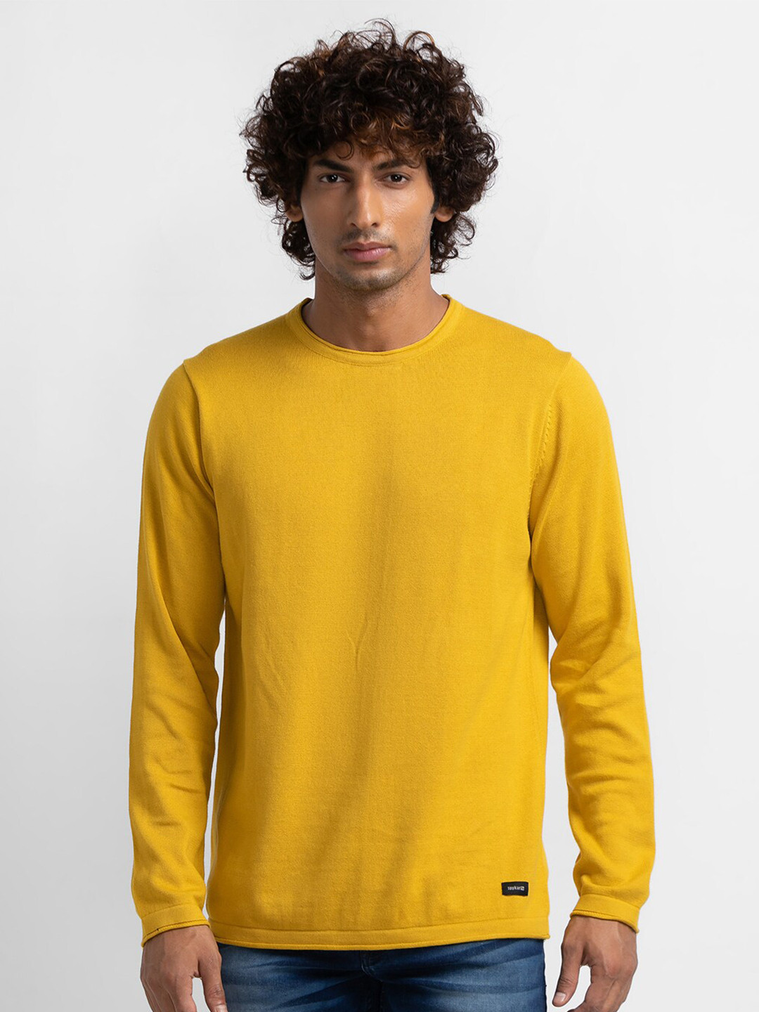 Buy SPYKAR Men Yellow Pullover - Sweaters for Men 18874932 | Myntra