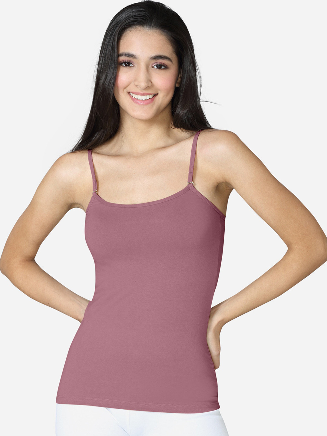 Buy VStar Women Pink Solid Cotton Camisoles - Camisoles for Women ...