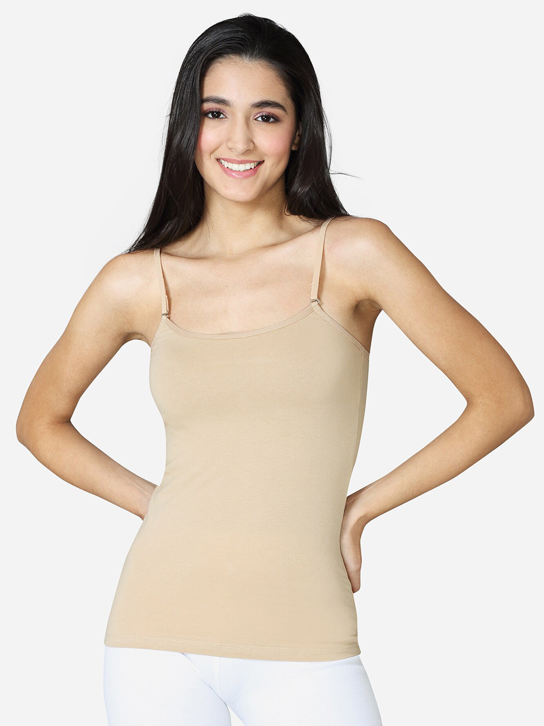 Buy VStar Women Beige Solid Pure Combed Cotton Camisole - Camisoles for ...