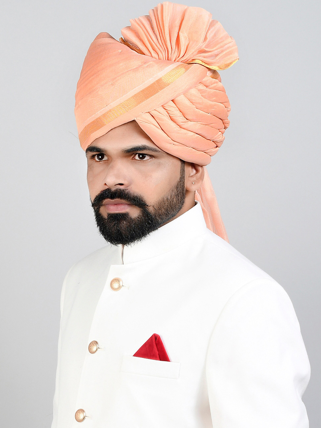 Buy Silvermerc Designs Men Cream Traditional Wedding Safa Pagdi - Pagri ...