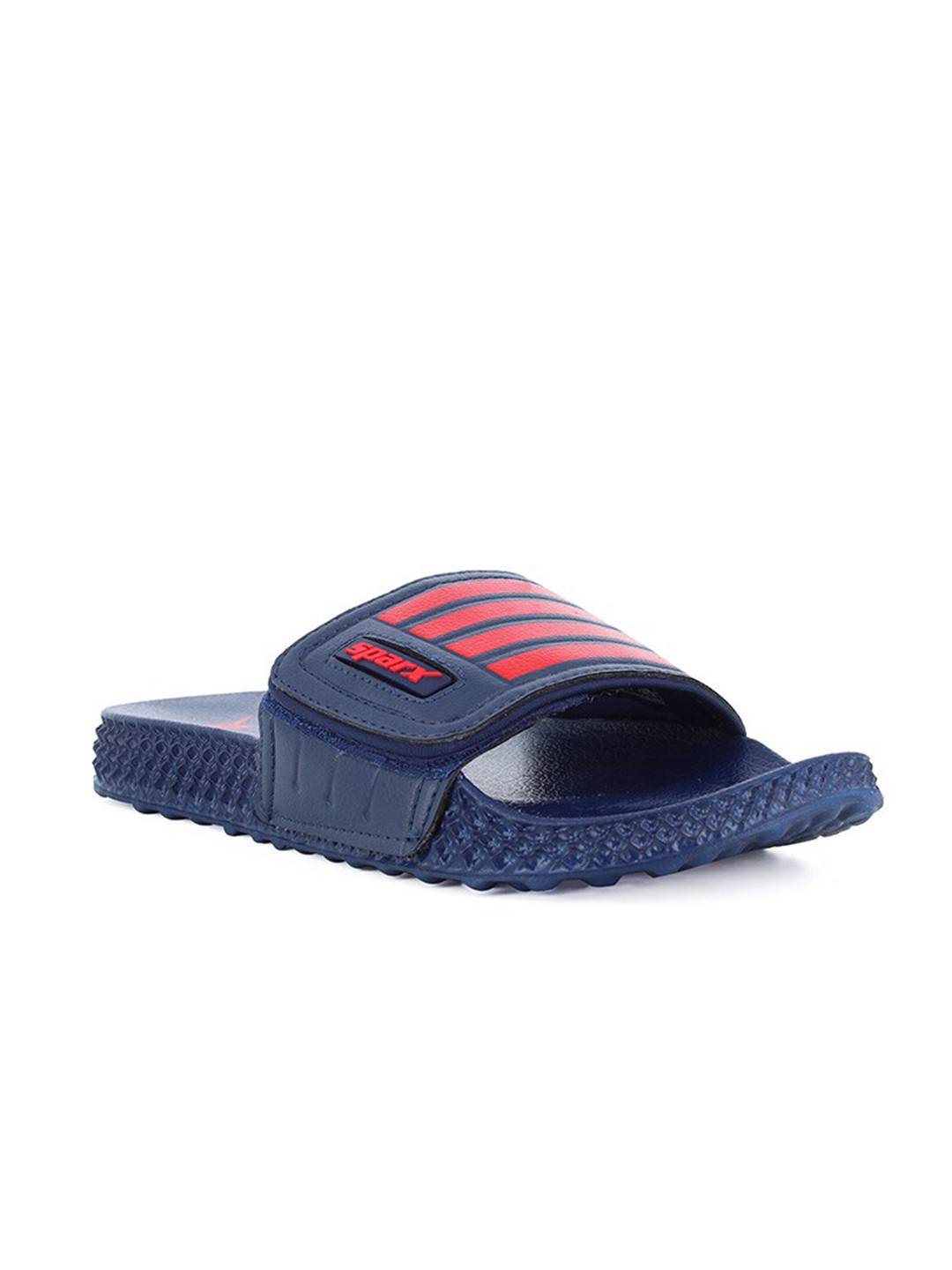 Buy Sparx Men Navy Blue & Red Striped Sliders - Flip Flops for Men ...