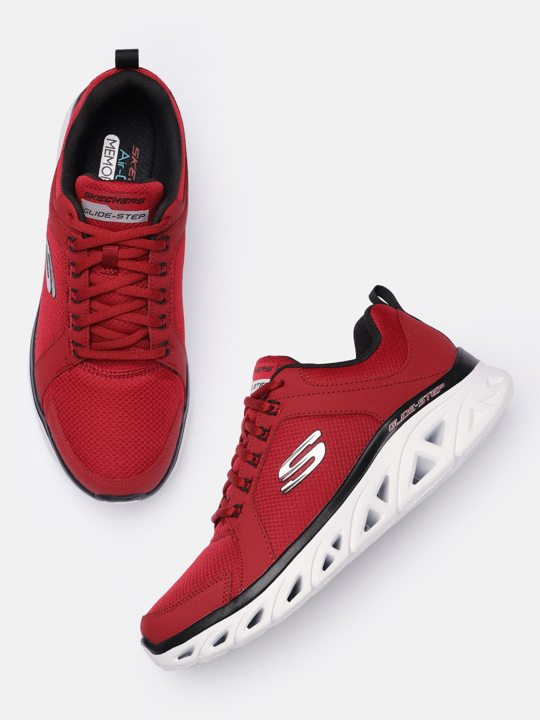 Buy Skechers Men Red Solid Sneakers - Casual Shoes for Men 18906524 ...