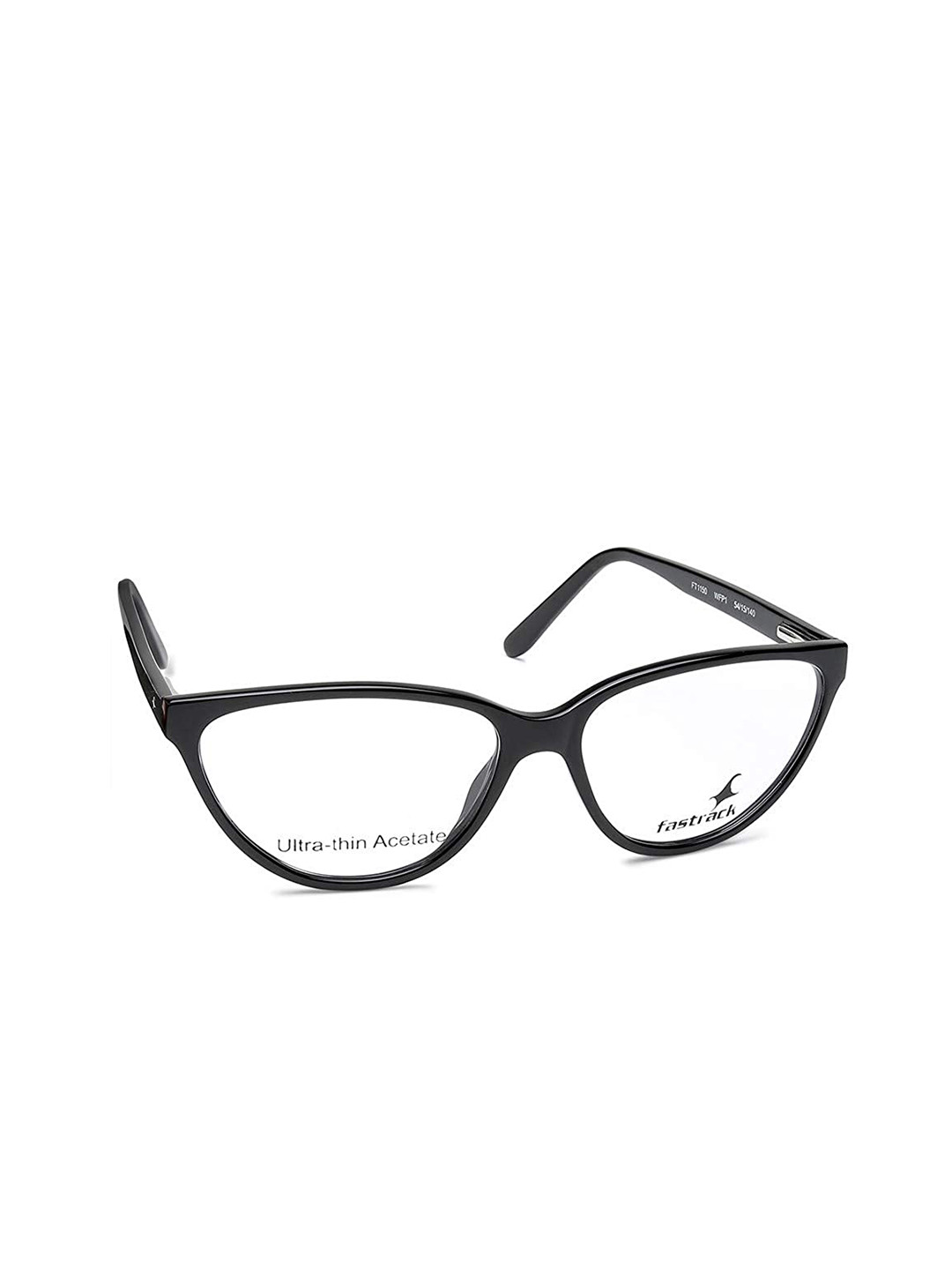 Buy Fastrack Unisex Black Full Rim Cateye Frames FT1150WFP1 Black ...