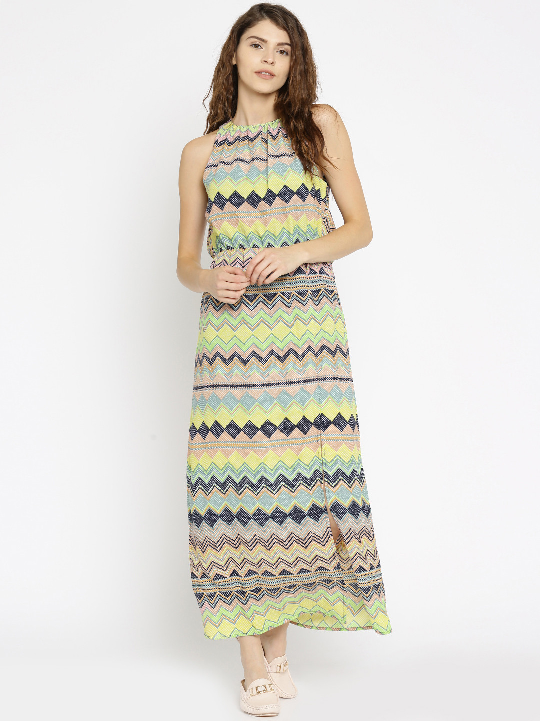 Buy Vero Moda Women Multicoloured Printed Maxi Dress - Dresses for ...