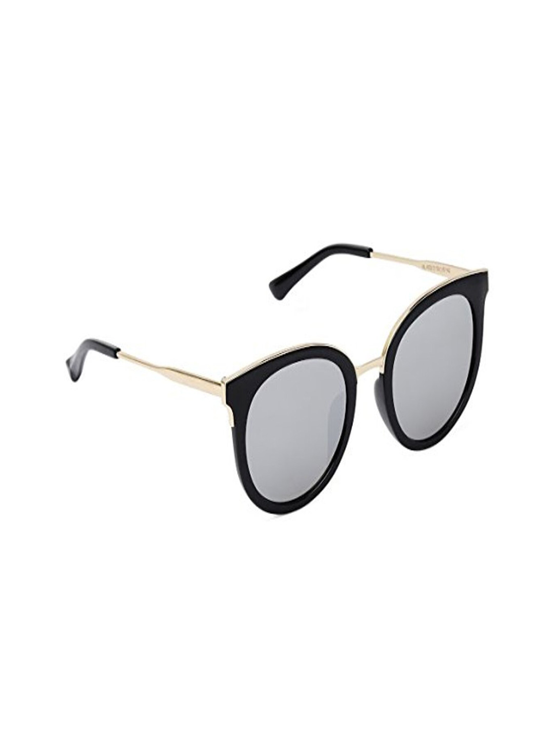 Buy MARC LOUIS Unisex Mirrored Lens & Black Cateye Sunglasses With UV ...