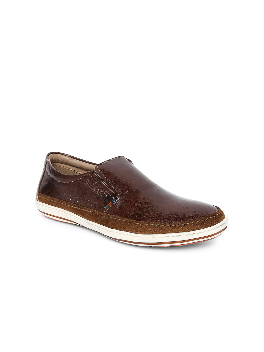 Buy Buckaroo Men Brown Genuine Leather Slip On Sneakers - Casual Shoes ...