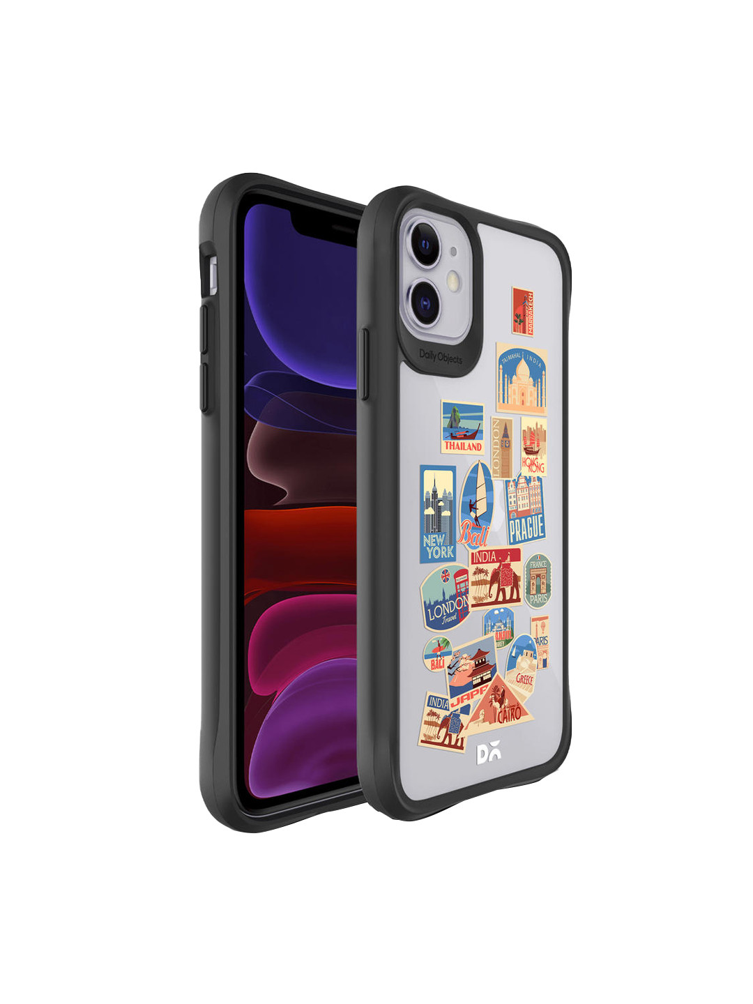 Buy DailyObjects Black Travel Bucket Printed IPhone 11 Back Case ...