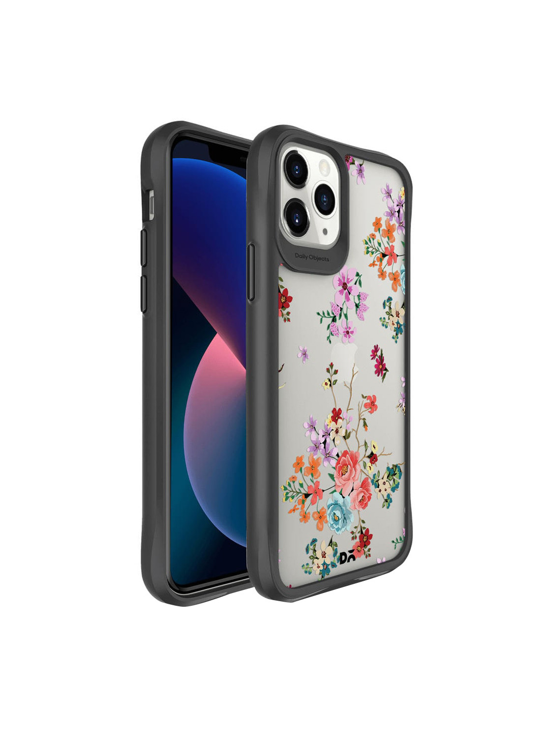 Buy DailyObjects Transparent & Pink Floral Printed IPhone 11 Pro Back ...