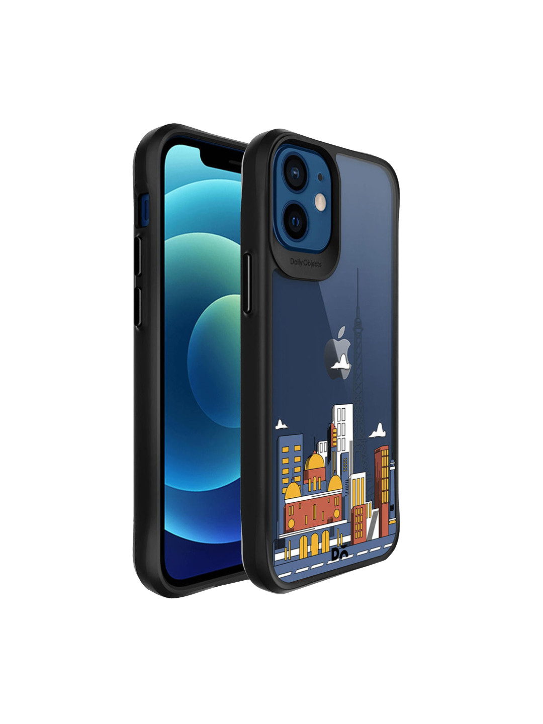 Buy DailyObjects Blue & Brown Printed IPhone 12 Mini Back Case - Mobile ...