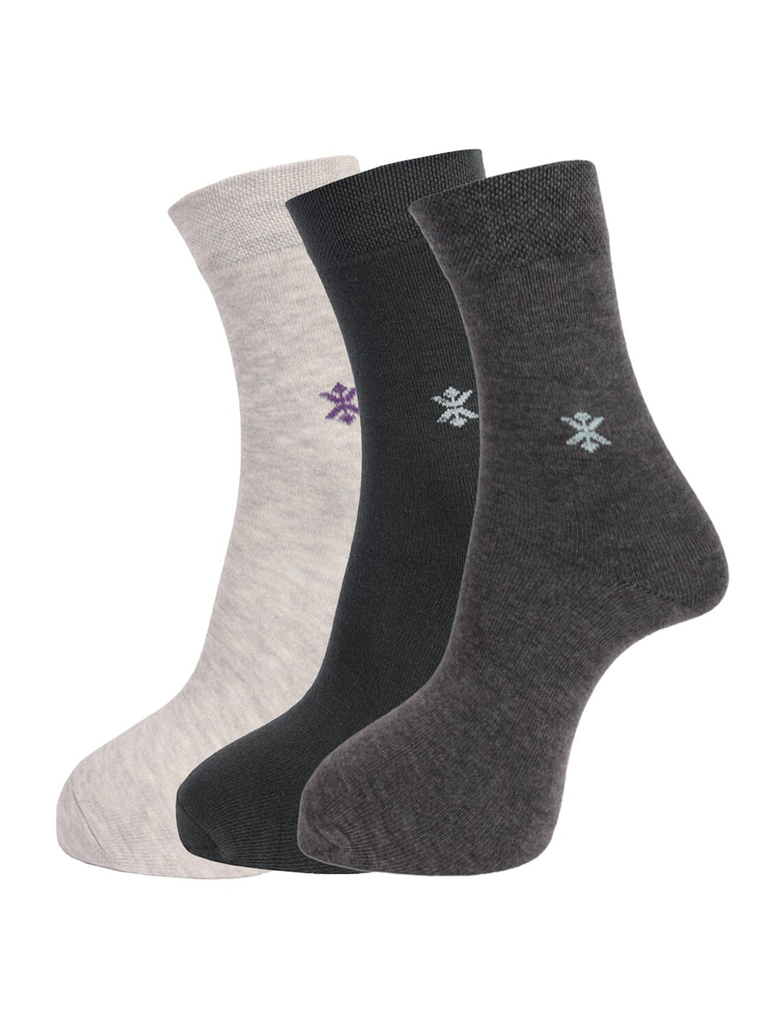 Buy Dollar Socks Men Pack Of 3 Assorted Above Ankle Length Combed ...
