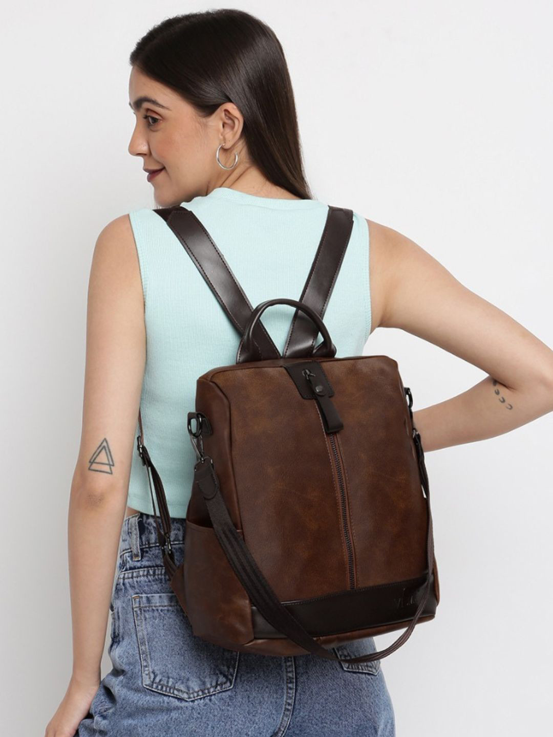 Buy VISMIINTREND Women PU Leather Casual Backpack - Backpacks for Women ...