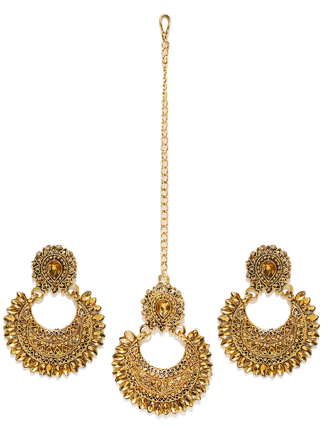 Buy Zaveri Pearls Gold Toned Jewellery Set - Jewellery Set for Women ...