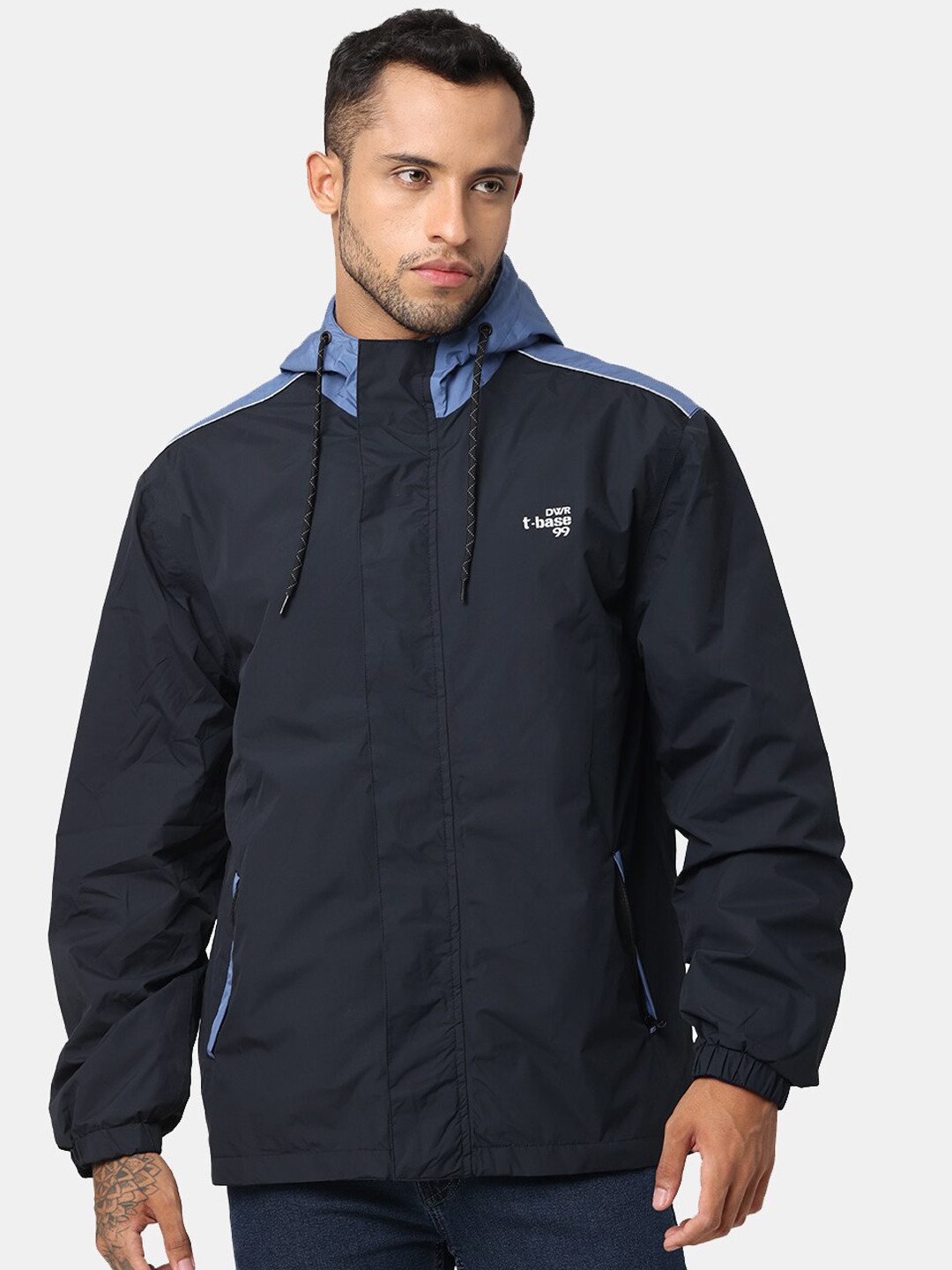 Buy T Base Men Blue Windcheater And Water Resistant Sporty Jacket ...