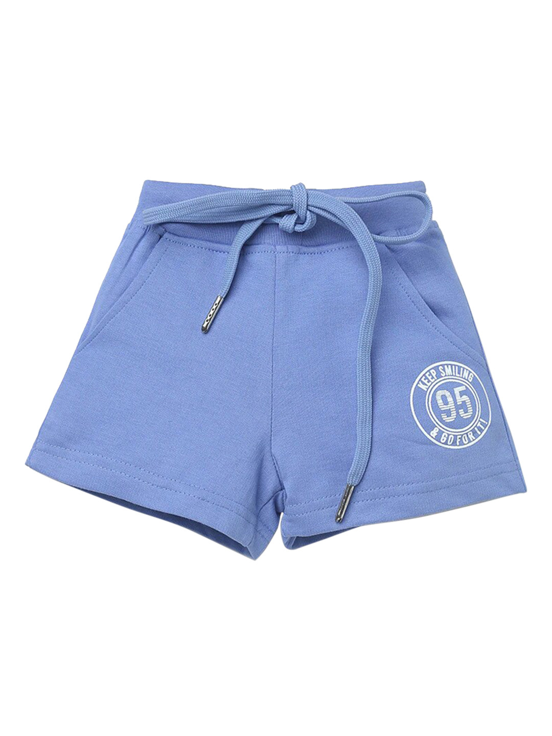 Buy Tiny Girl Girls Blue Mid Rise Solid Regular Shorts - Shorts for ...