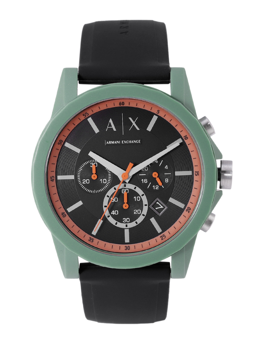 Buy Armani Exchange Men Black Dial & Black Straps Analogue Chronograph ...