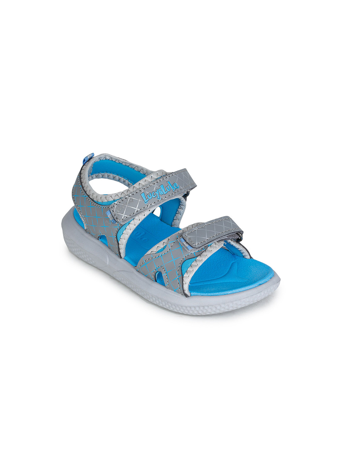 Buy Liberty Kids Grey & Blue Sports Sandals - Sandals for Unisex Kids ...