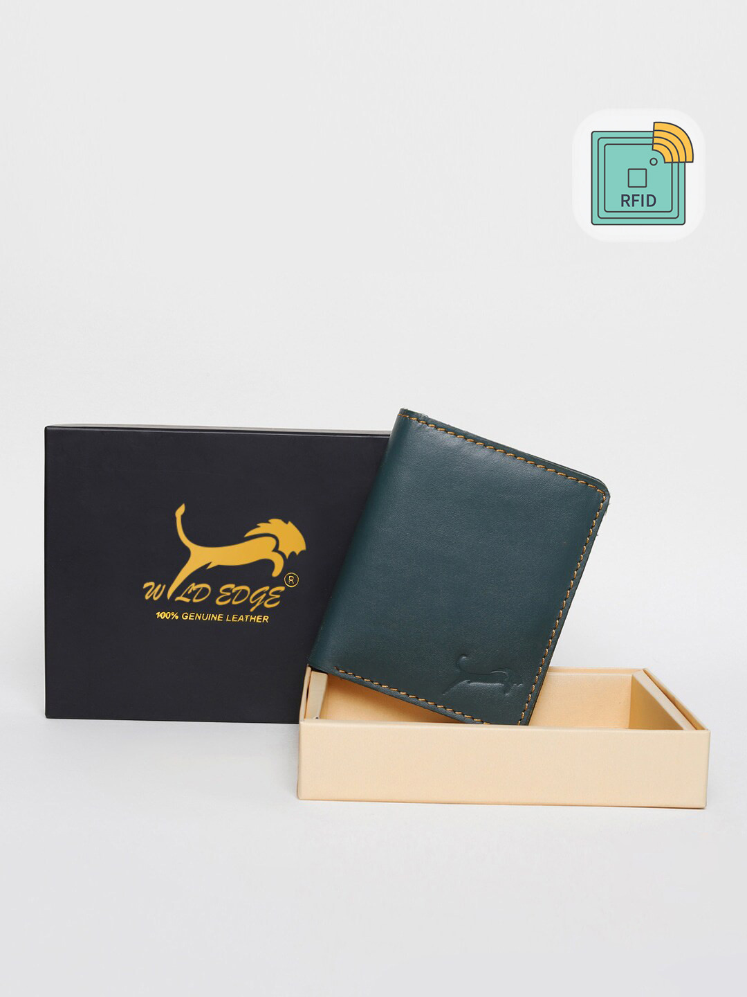 Buy WILD EDGE Men Blue Leather Two Fold Wallet - Wallets for Men ...