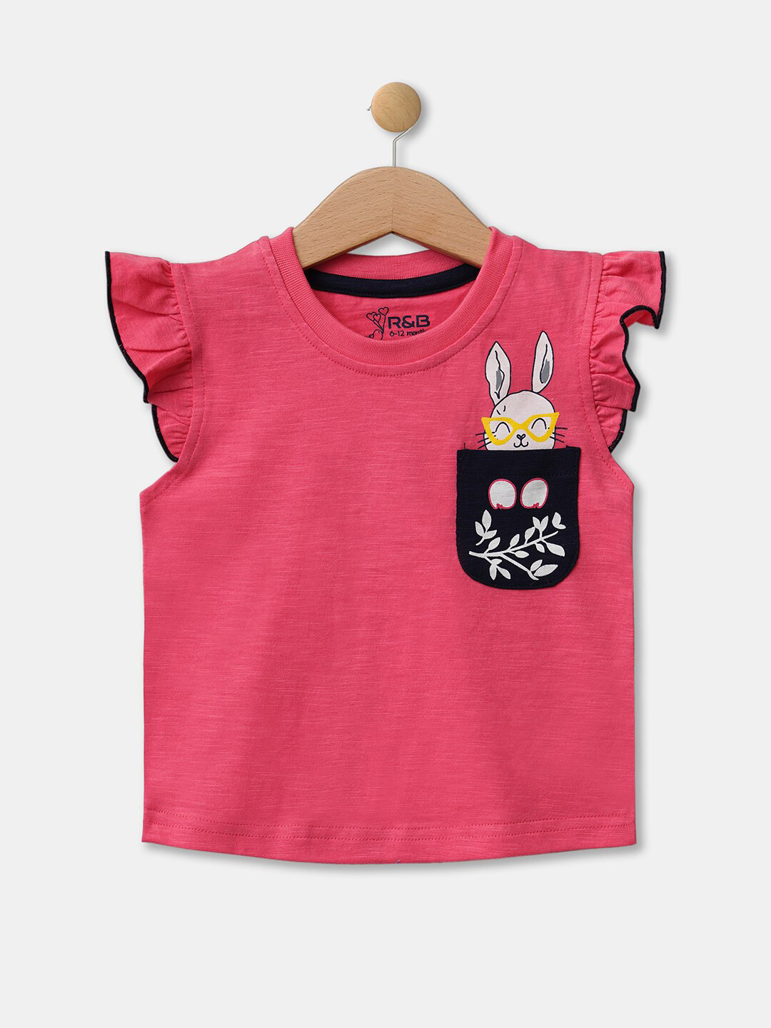 Buy R&B Girls Pink Solid Top - Tops for Girls 18968236 | Myntra