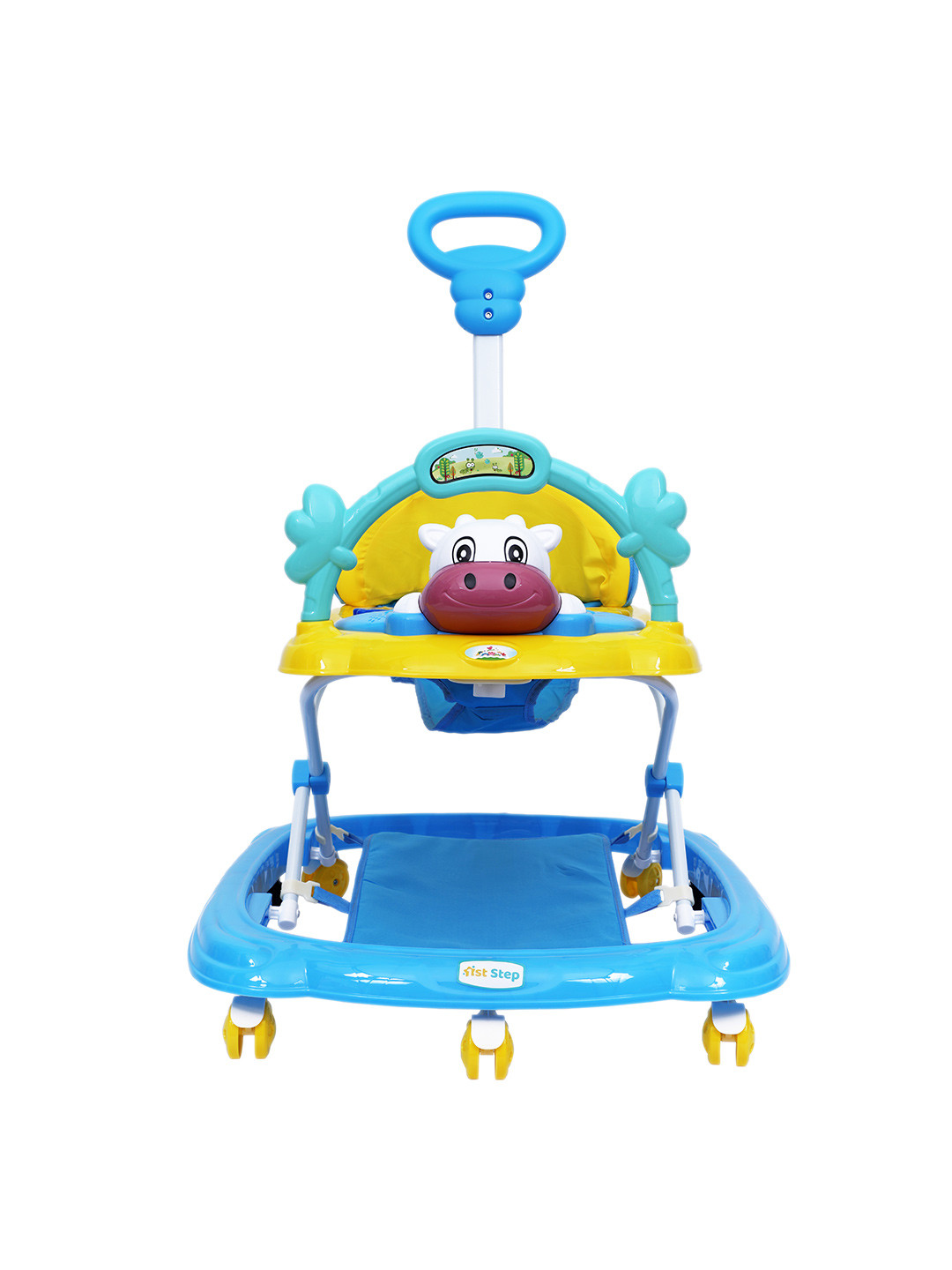 Buy 1st Step Blue Walker With Push Handle And 4 Level Height Adjustment ...