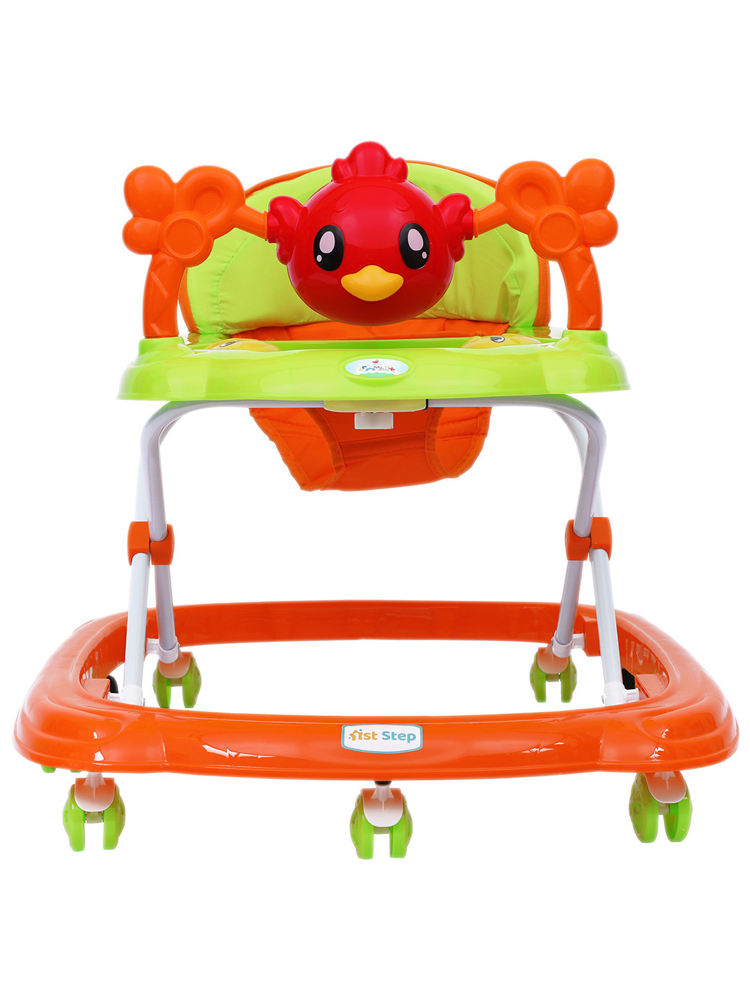 Buy 1st Step Unisex Kids Orange Walker With 4 Level Height Adjustment ...