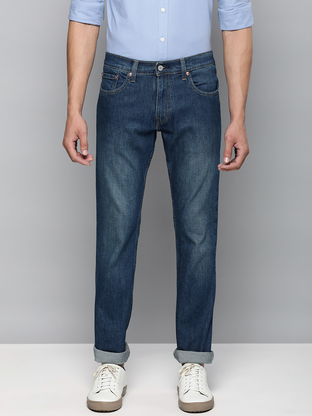 Buy Levis Men Blue 65504 Skinny Fit Light Fade Mid Rise Jeans - Jeans ...