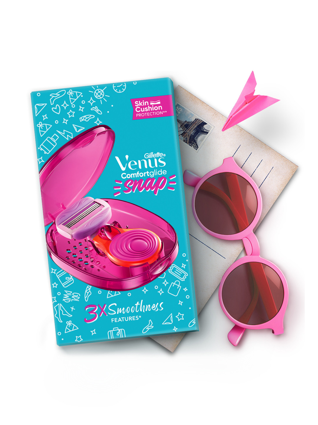 Buy Gillette Venus Comfortglide Snap Hair Remover Body Razor For Women ...