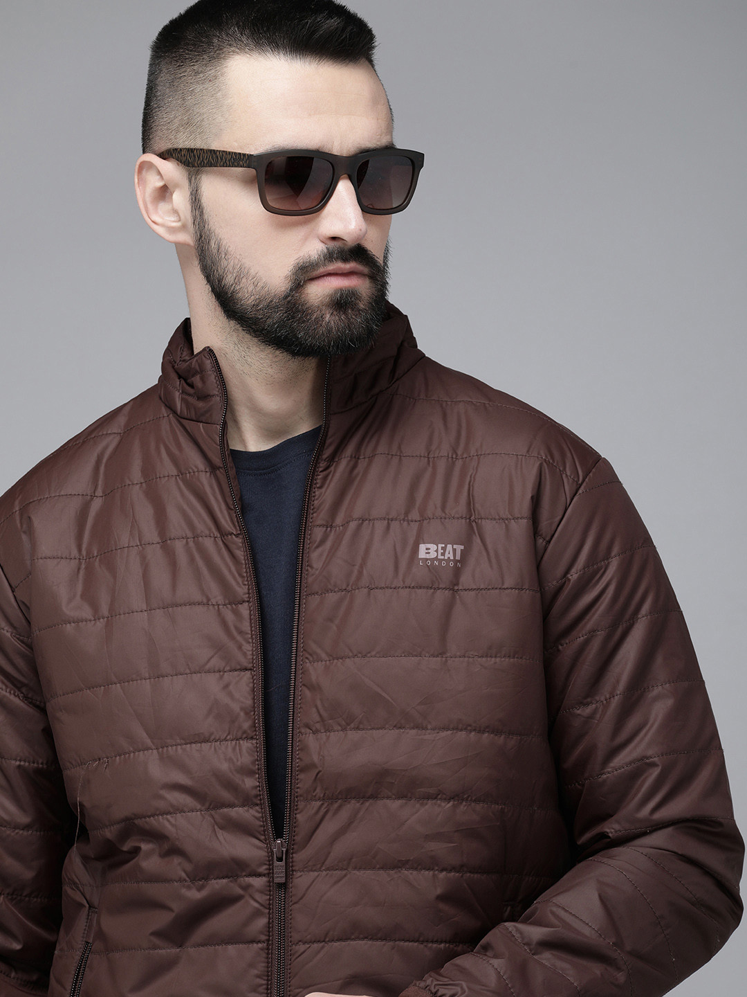 Buy BEAT LONDON By PEPE JEANS Stand Collar Padded Jacket - Jackets for Men 18977110 | Myntra