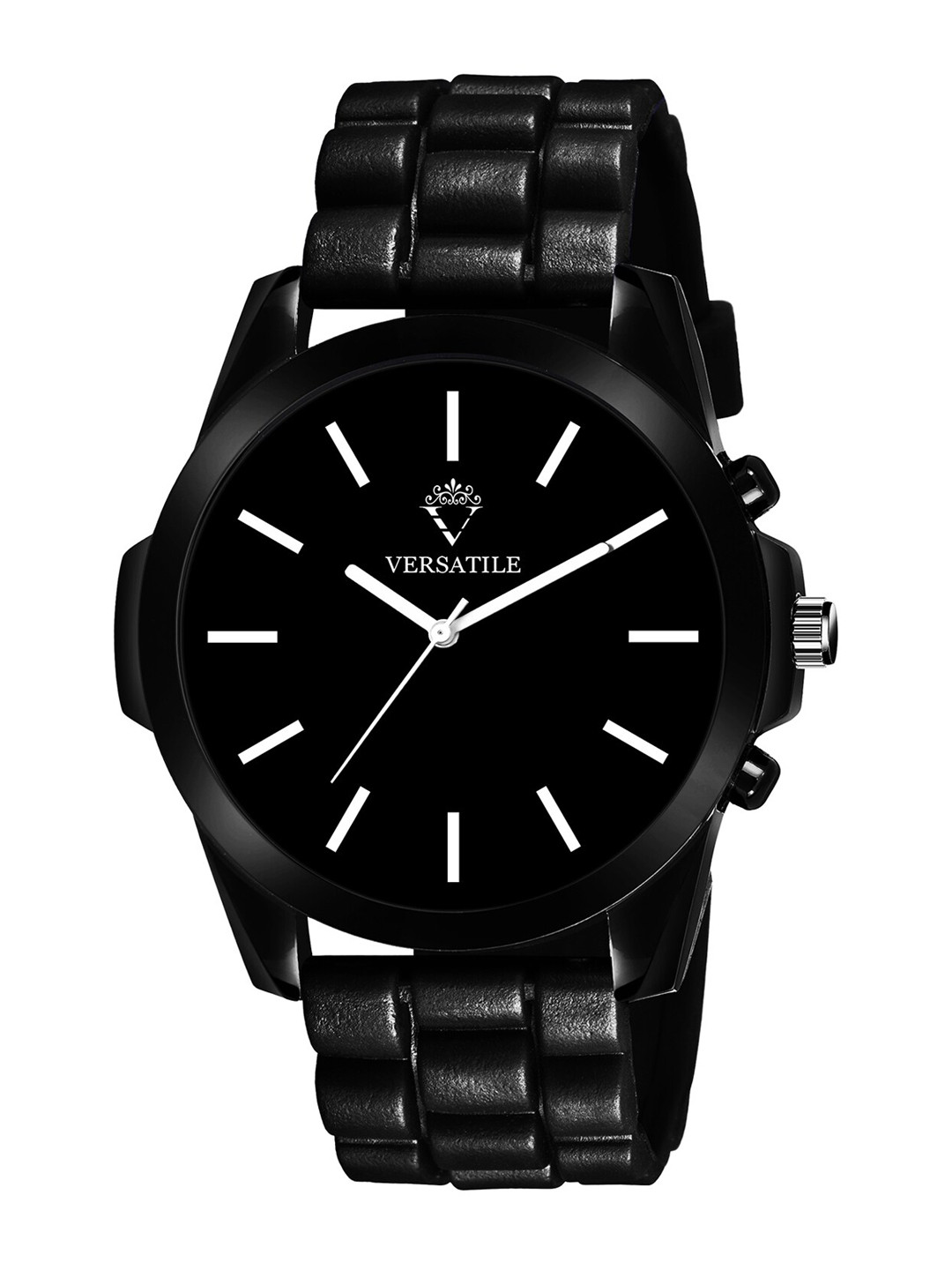 Buy Versatile Men Black Brass Dial & Black Straps Analogue Watch Men ...