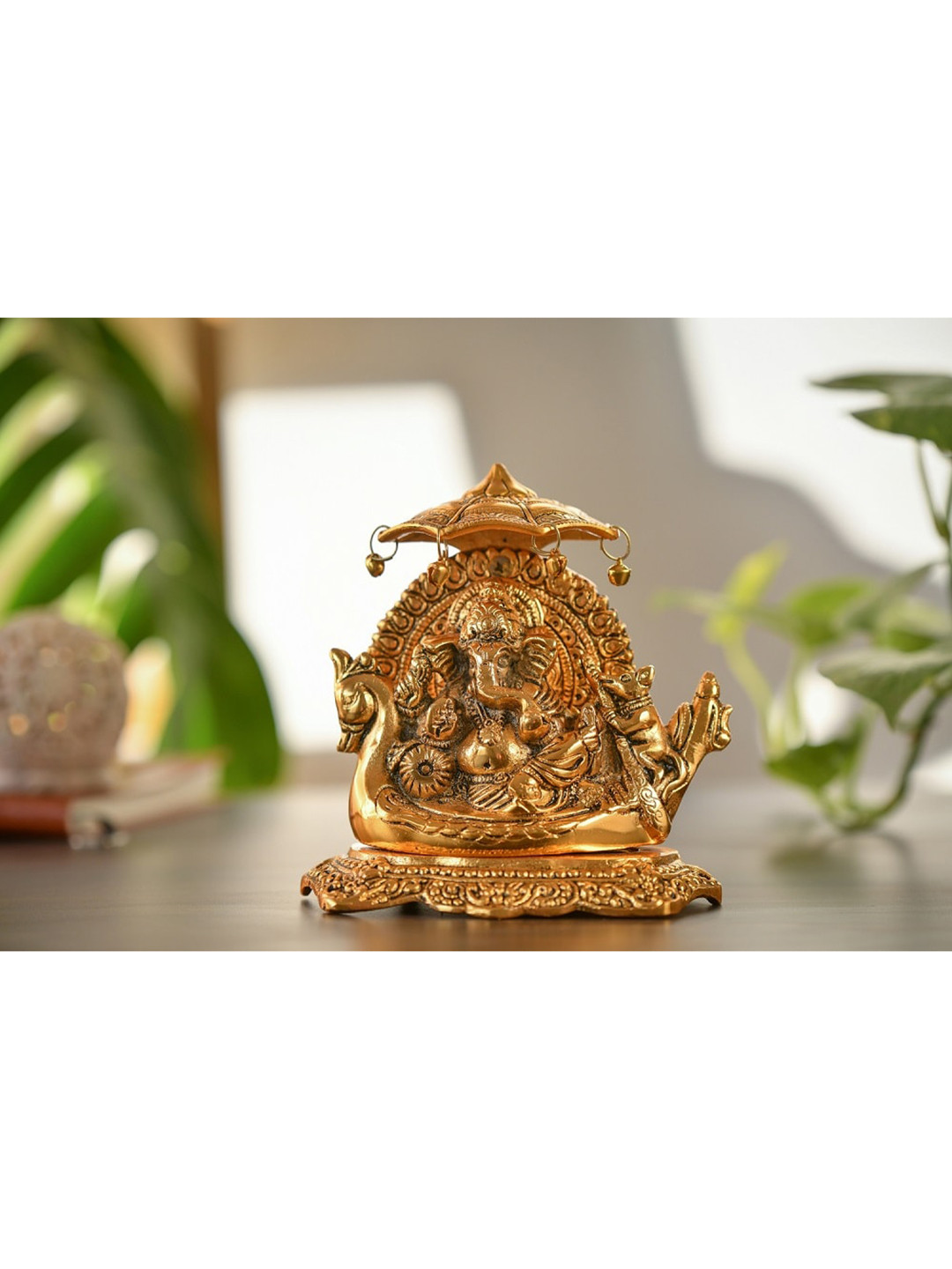 Buy Fashion Bizz Gold Toned Lord Ganesh Idol Showpieces - Showpieces ...