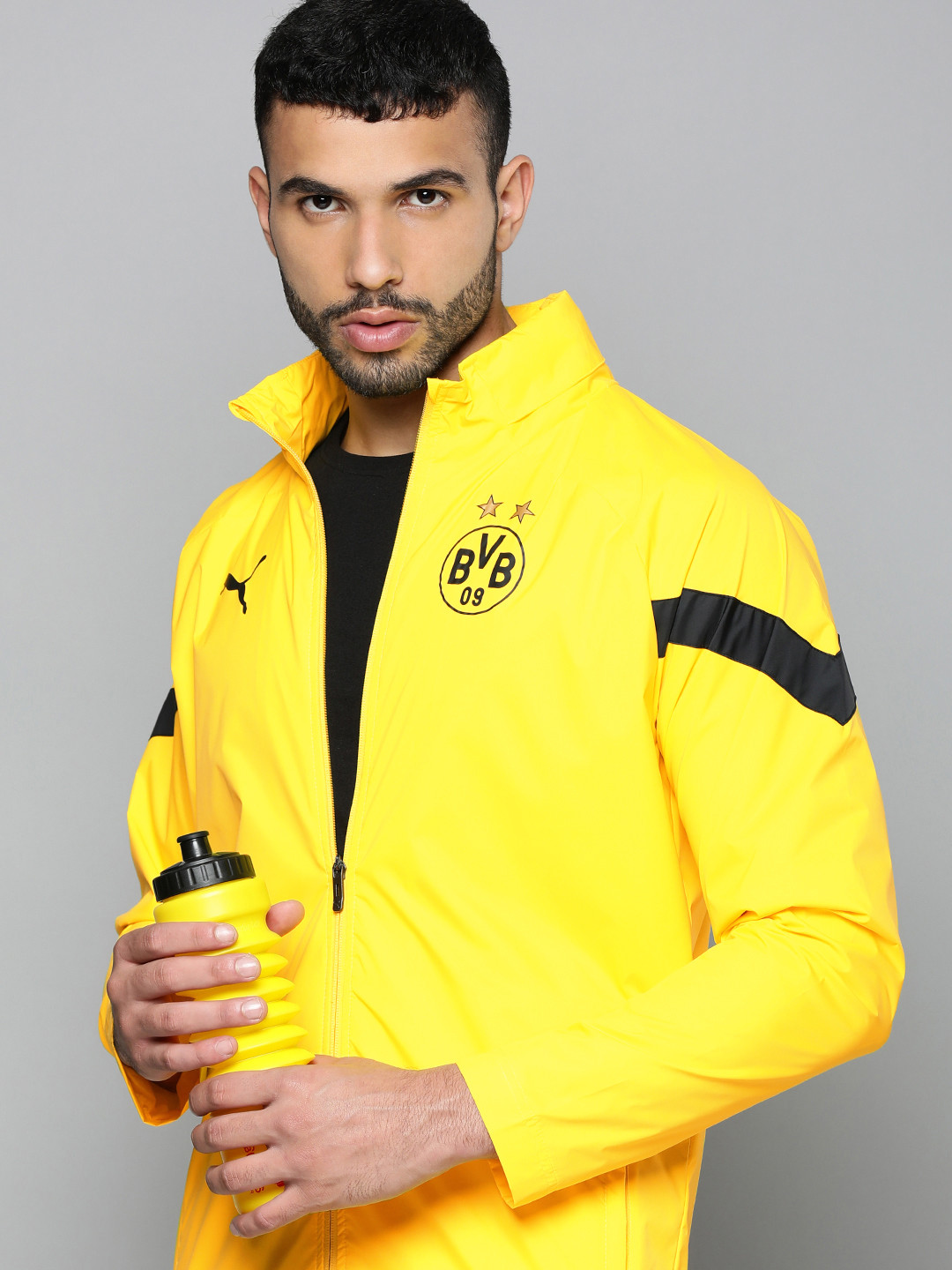 Buy Puma Men Yellow Water Resistant Outdoor Regular Fit Sporty Jacket ...