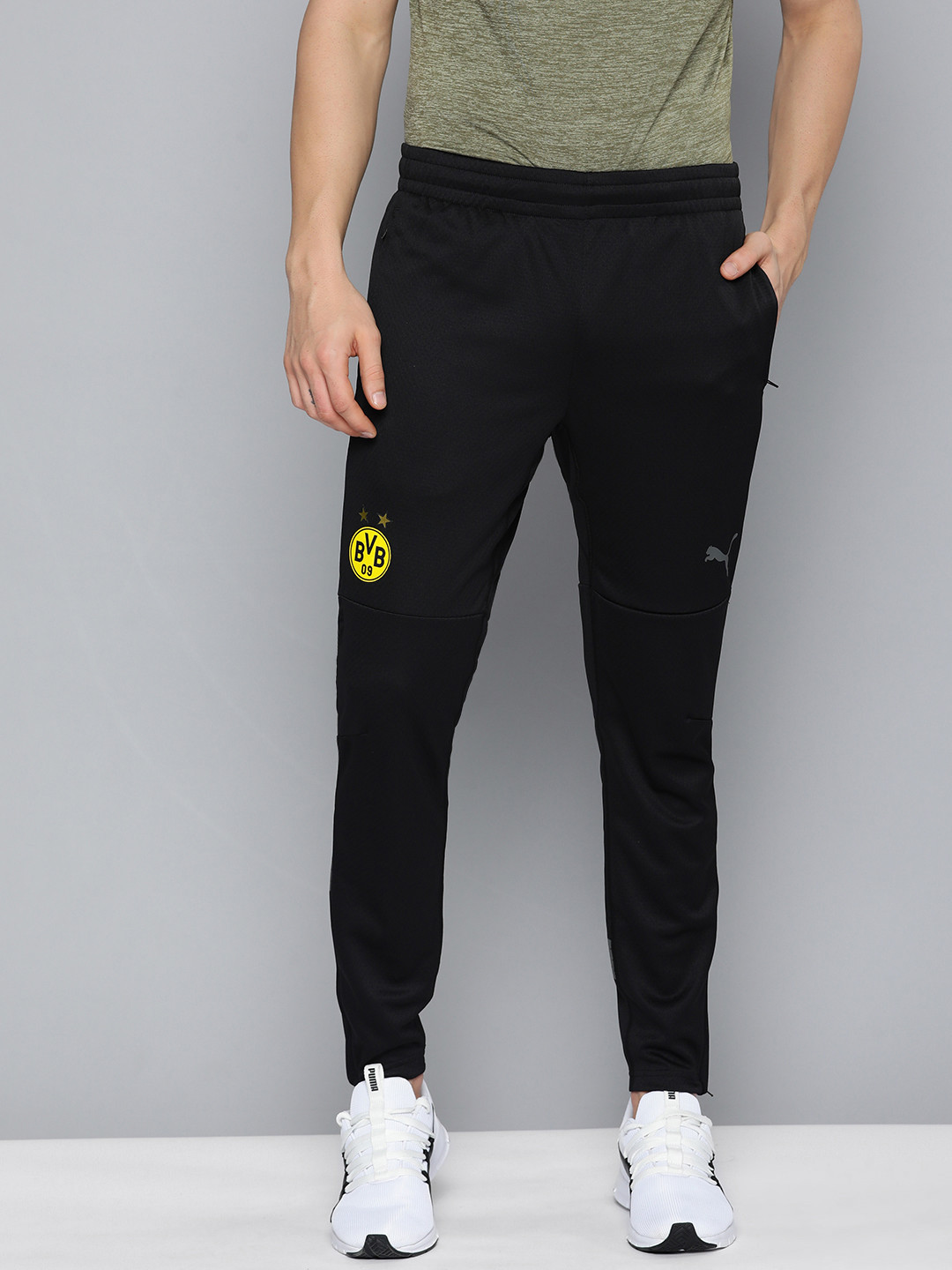 Buy Puma Men Black DryCELL BVB Training Track Pants - Track Pants for ...