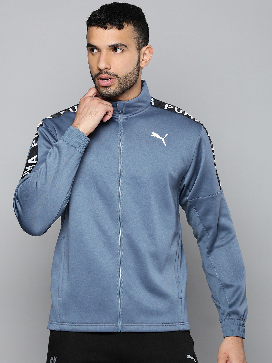 Buy Puma Men Blue Solid Training Sporty Jacket - Jackets for Men ...