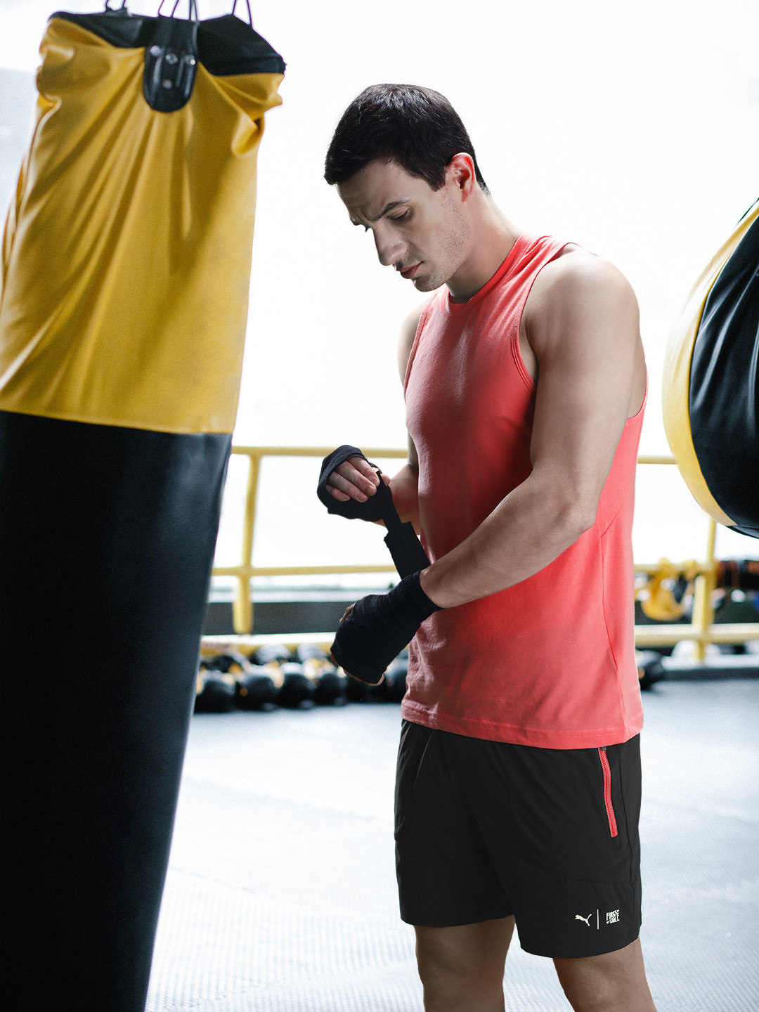 Buy Puma Men Solid Performance Fit Mid Rise DryCell First Mile Woven 5 ...