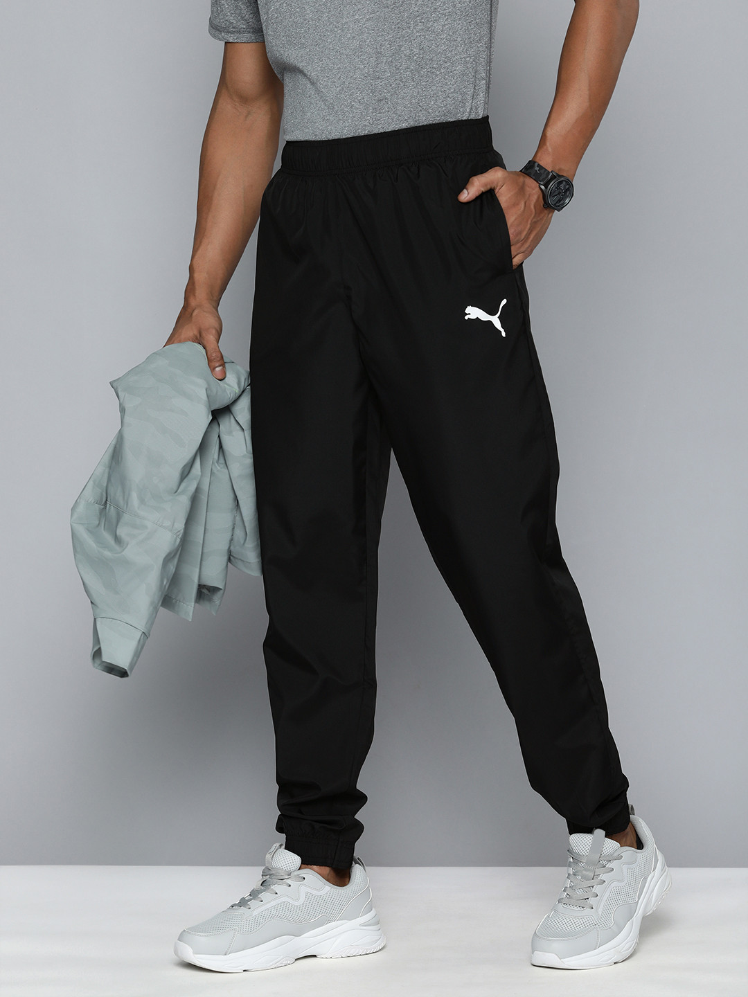 Buy Puma Men Black Woven Joggers - Track Pants for Men 18981780 | Myntra